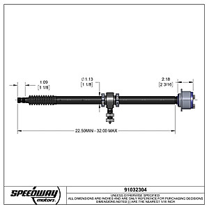 Collapsible Steering Column, 22.5-32 Inch Length, 3/4-20 Spline, Quick Release Hub, Universal Fit, Safer Design with 9.5" Movement Range for Enhanced Safety
