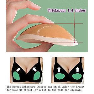 RMYLOVE Women’s Adhesive Bra Insert Pads Breast Enhancer Removable Breathable Sticky Push Up Inserts Bra