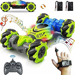 HScopter Gesture RC Cars 4WD Drift Stunt Remote Control Car Twist Offroad Craweler with Gravity Sensor Watch Light Music Kids Toys Gift Prensent for Boy Girl Birthday Chirstams Party Xmas