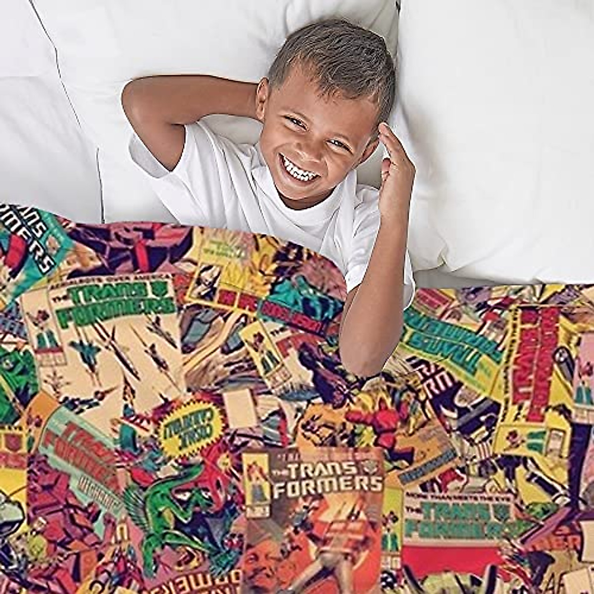 CafePress Transformers Comic Pattern Throw Blanket Super Soft Fleece Plush Throw Blanket, 60"x50"