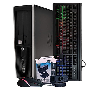 HP EliteDesk 8200 Small Desktop Computer (SFF) | Quad Core Intel i7 (3.40GHz) | 16GB DDR3 RAM | 120GB SSD Solid State + 500GB HDD| Windows 10 Home | RGB Mouse + Keyboard (Renewed)
