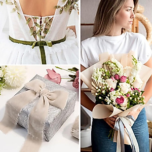 5/8" Wide x 25 Yards Velvet Ribbon, Vintage Single Face Velvet Ribbons for Gift Wrapping, Christmas Wrapping Bows, Wedding Decor, Sewing and More (Red)