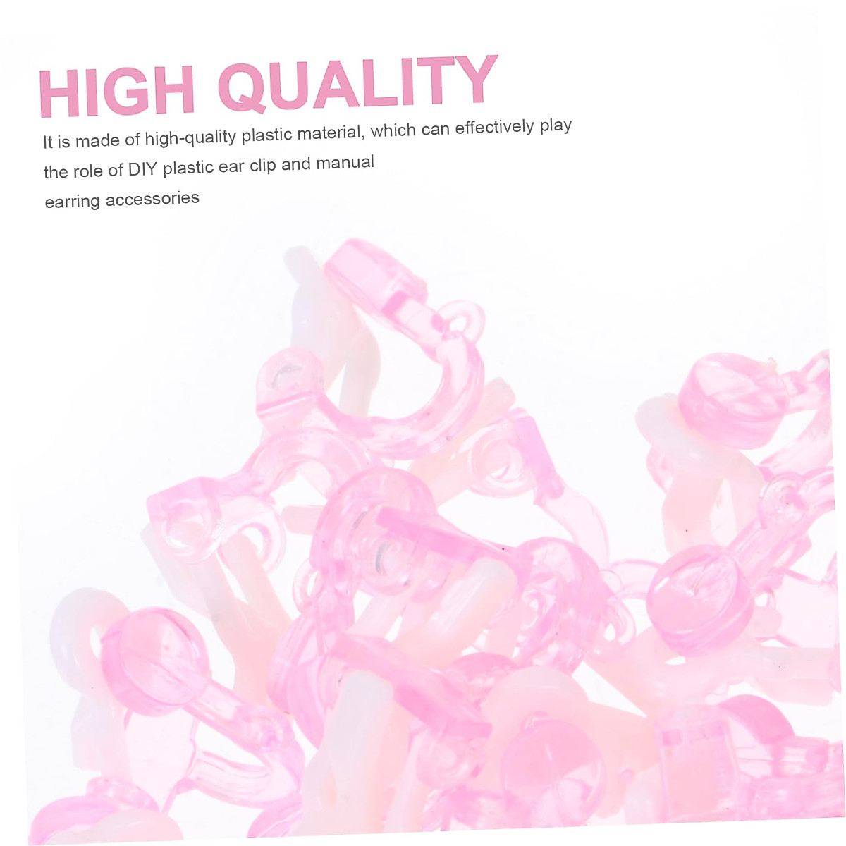 TEHAUX 100pcs Earring Accessories Stud Earring Converters Clip Ear Wrap Earrings Post Earring Converter Jewel Ornaments Earring Making Supplies Pierced Plastic Components Puncture