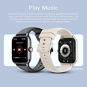 Smart Watch, Newest 1.85" TFT HD Display Smart Watch with Receive & Dial, Smart Watch for Android Phones with Pedometer, Fitness Tracker, Heart Rate, SMS Reminder, Android Smart Watch for Women Men