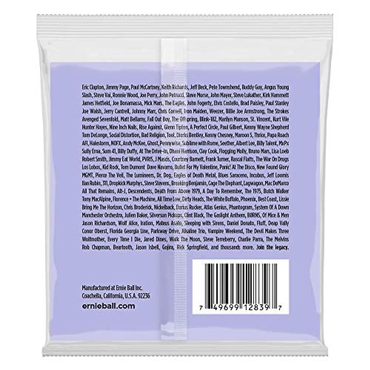 Ernie Ball 6-String Baritone Slinky Nickel Wound Electric Guitar Strings, 13-72 Gauge (P02839)