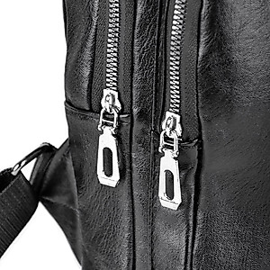WESTEND Crossbody Leather Sling Bag Backpack with Adjustable Strap