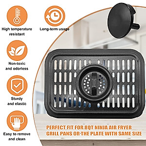 Air Fryer Replacement Parts for Ninja Foodi Airy Fryer, 8 PCS Food Grade Air Fryer Rubber Bumpers Feet Tabs Tips Accessories for Ninja Foodi DZ201 DZ071 DZ090 DZ100 DZ401 DZ550 DualZone Air Fryer