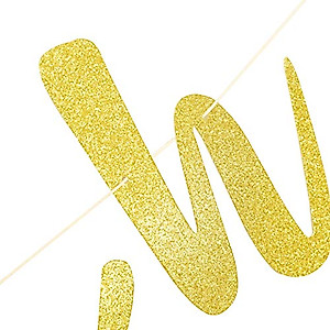 Golden Sprinkled With Love Banner - Sparkling Hanging Party Decorations Supplies - Party Decorations For Men And Women - Ideal Background Celebration Photo Props Gift (Sprinkled With Love)
