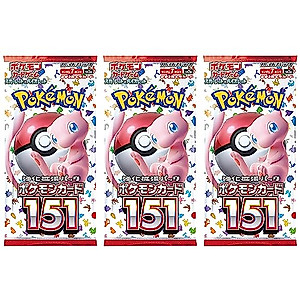 (3 Packs) Pokemon Card Game Japanese 151 SV2a Booster Pack (7 Cards Per Pack)