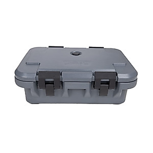 Jiwins Insulated Food Pan Carrier, Top Loader Pan Carrier, Stackable, for Restaurant Canteen, Gray, Suitable for 4" Deep Pans