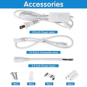 AQIQUUT Led Shop Light 2ft, Led Shop Light,25W 6500K 3200LM Clear Cover,T8 LED Light Fixture,Ceiling and Utility Shop Lights, Linkable Light Fixture for Room, Garage, Workbench, Warehouse(2-Pack)