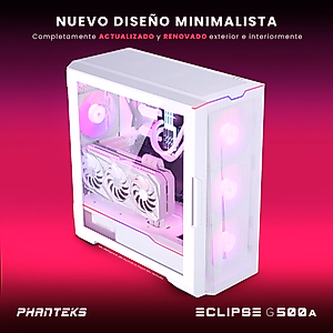 Phanteks Eclipse G500A Mid Tower Case, DRGB, Matte White
