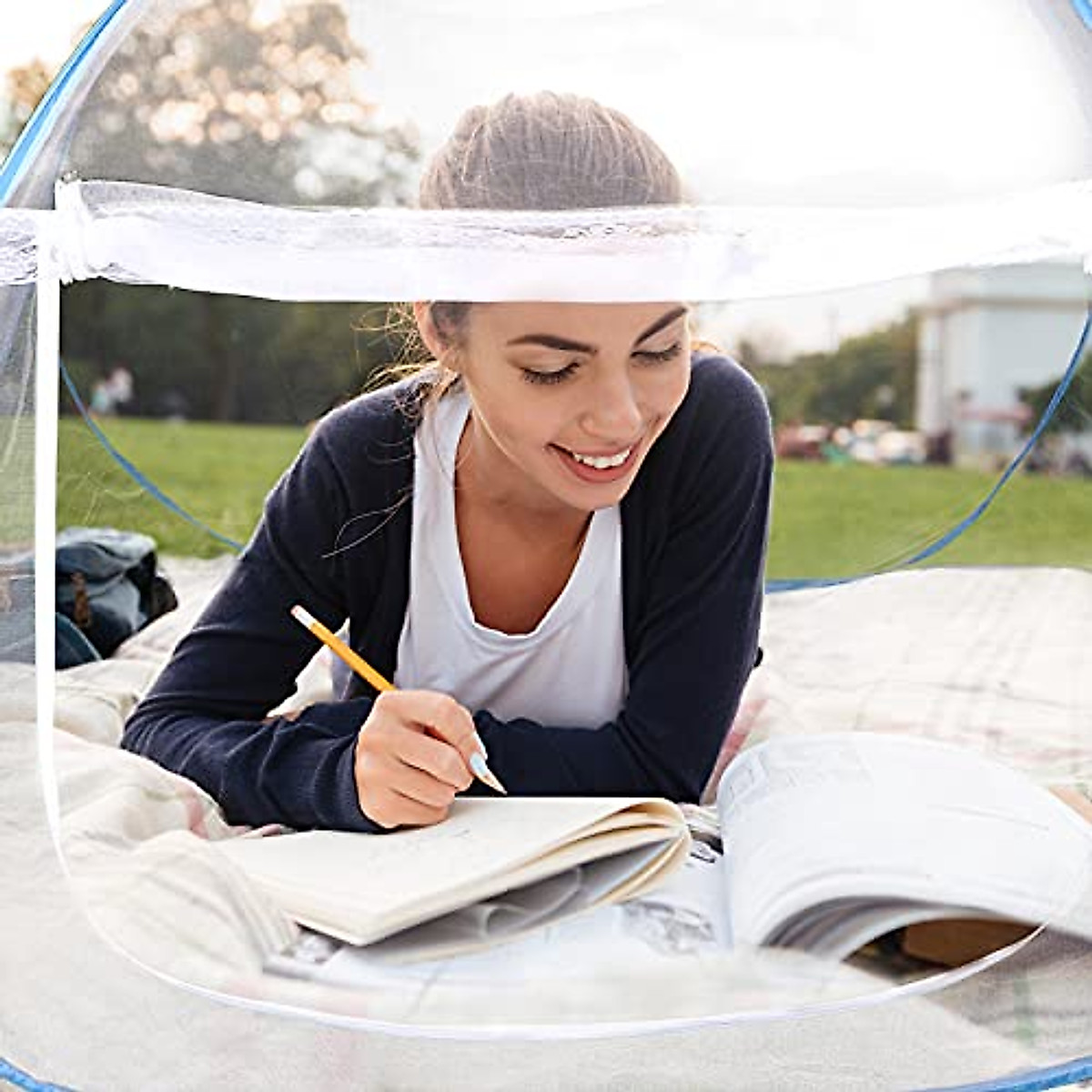 Tatuo Mosquito Net for Bed Portable Folding Net Bed with Bottom Pop up Mosquito Net Tent for Indoor and Outdoor Use Mosquito Netting for Adults Trip Camping Travel Home(74.8 x 39.3 x 43.3 Inch)