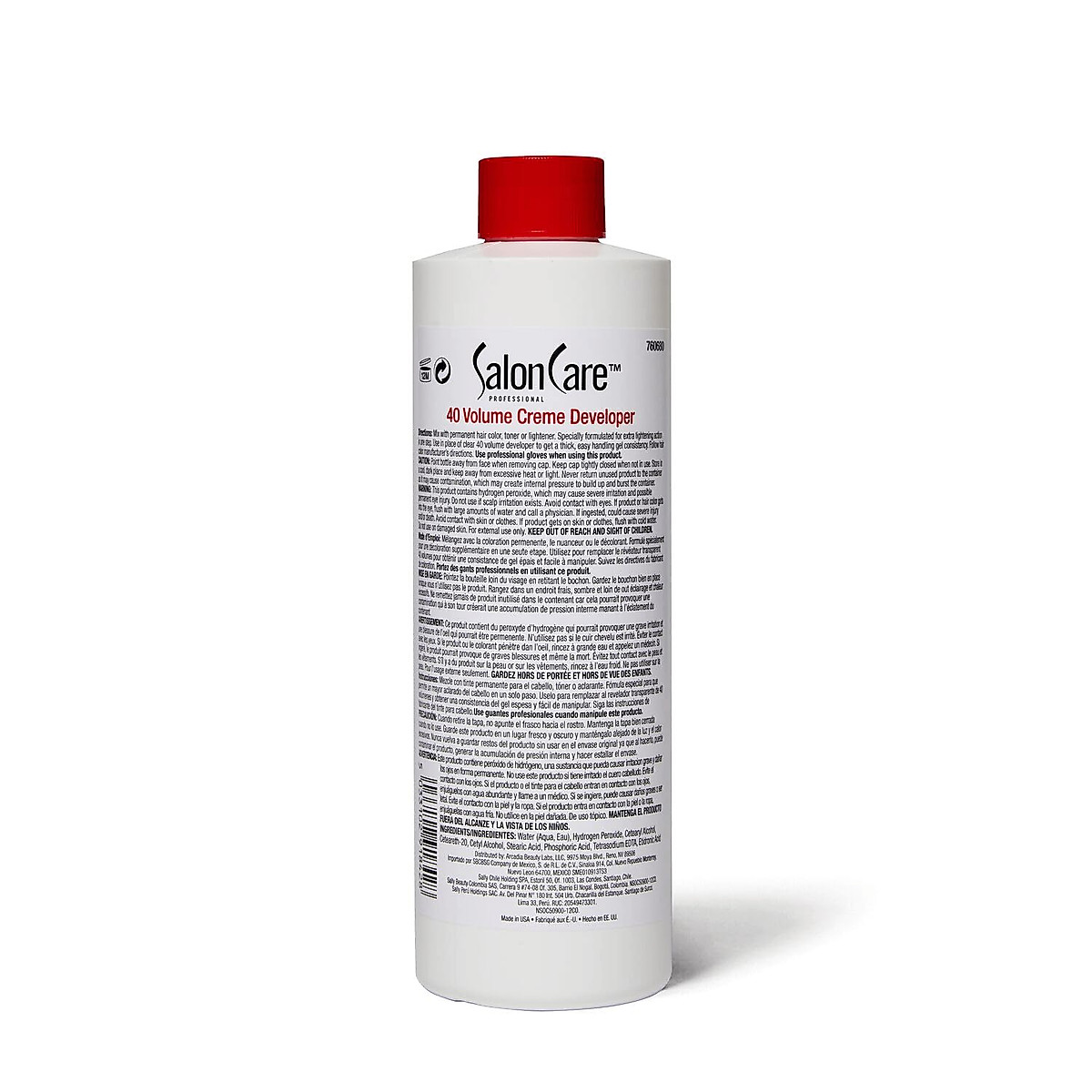 Salon Care 40 Volume Creme Developer 16 Oz