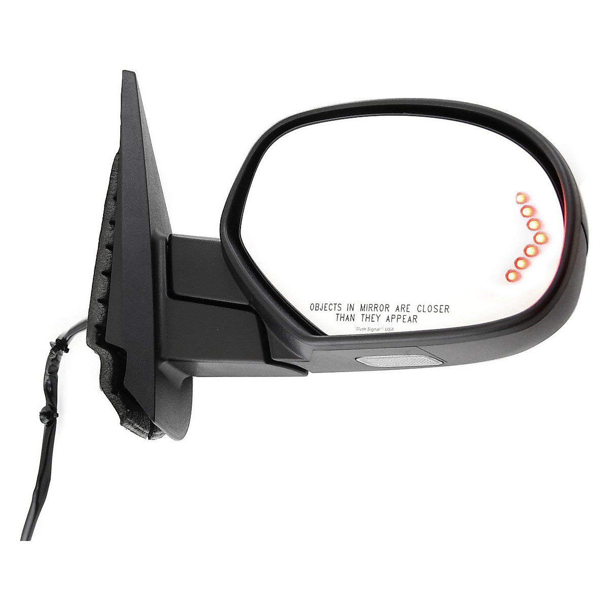 Kool Vue Power Heated Mirrors for Chevrolet Silverado 1500 GMC Sierra 1500 2007-2013 Power Fold With Signal Light & Puddle Lamp; Without Blind Spot, Memory & Auto-Dimming with 2 Caps Pair New Body