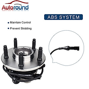 Autoround 515003 (4x4) Front Wheel Hub and Bearing Assembly Replacement for Ford Explorer, Ranger, Mercury Mountaineer, Mazda B3000, B4000