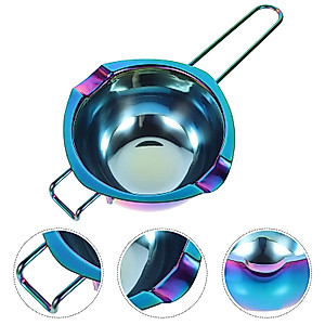 DOITOOL Chocolate Warmer Melting Pot Melting Pot Gradient Stainless Steel Double Boiler Pot Butter Chocolate Melt Bowls Metal Baking Pan for Melting Candy Cheese Candle Soap Chocolate Melting Pot
