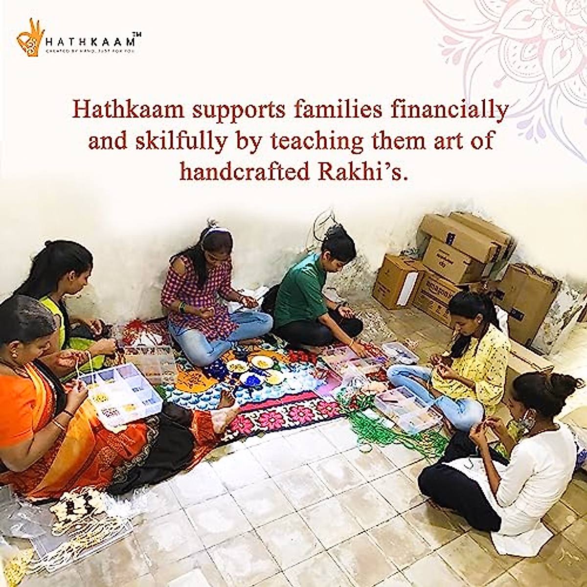 HATHKAAMSet of 2 Rakhi for Brother Traditional Handmade Designer Rakhi Bracelet Made with Colorful Bead & Universal Fit Strong Thread Band Sister Rakhee Gift for Indian Festival Rakhsha Bandhan