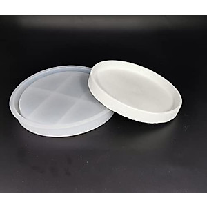 Silicone Tray Mold for Big Round Planter,6'' Plant Saucer Concrete Molds Resin Fruit Tray Mold