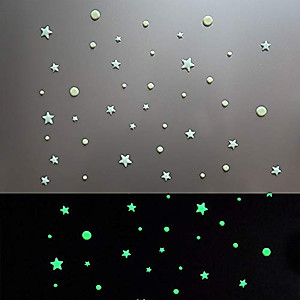 Realistic Tiny 3D Domed Glow in The Dark Stars, 826pcs Glow Dots and Stars, Adhesive Glow Stars for Kids Bedroom,Luminous Stars Stickers Create a Realistic Starry Sky,Room Decor,Wall Stickers