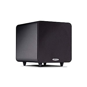 Polk Audio PSW111 8" Powered Subwoofer - Power Port Technology | Up to 300 Watt Amp | Big Bass in Compact Size | Easy Setup with Home Theater Systems Black
