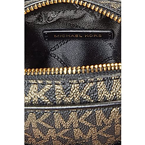 Michael Kors Blaire Small North/South Chain Camera Crossbody Black/Gold One Size