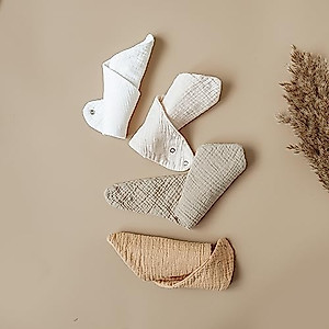 MairMore Baby Muslin Bandana Bibs 100% Cotton Drool Bibs for Boys Girls,Soft and Absorbent Newborn Toddler Bib Set for Teething 10 Packs