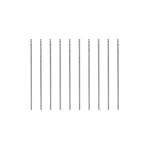 uxcell 10 Pcs 0.4mm HSS(High Speed Steel) W6542 Micro Drill Bits, Fully Ground Jobber 20mm Length Drill Bit for Mild Steel Copper Aluminum