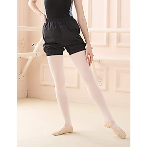 Daydance Black Dance Pants Ripstop Women Ballet Shorts Bloomers for Work Out