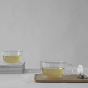 Viva Classic Double Wall Glass Insulated Coffee Mugs - Cappuccino Cups Set of 2-14 oz / 350ml Tea Cups