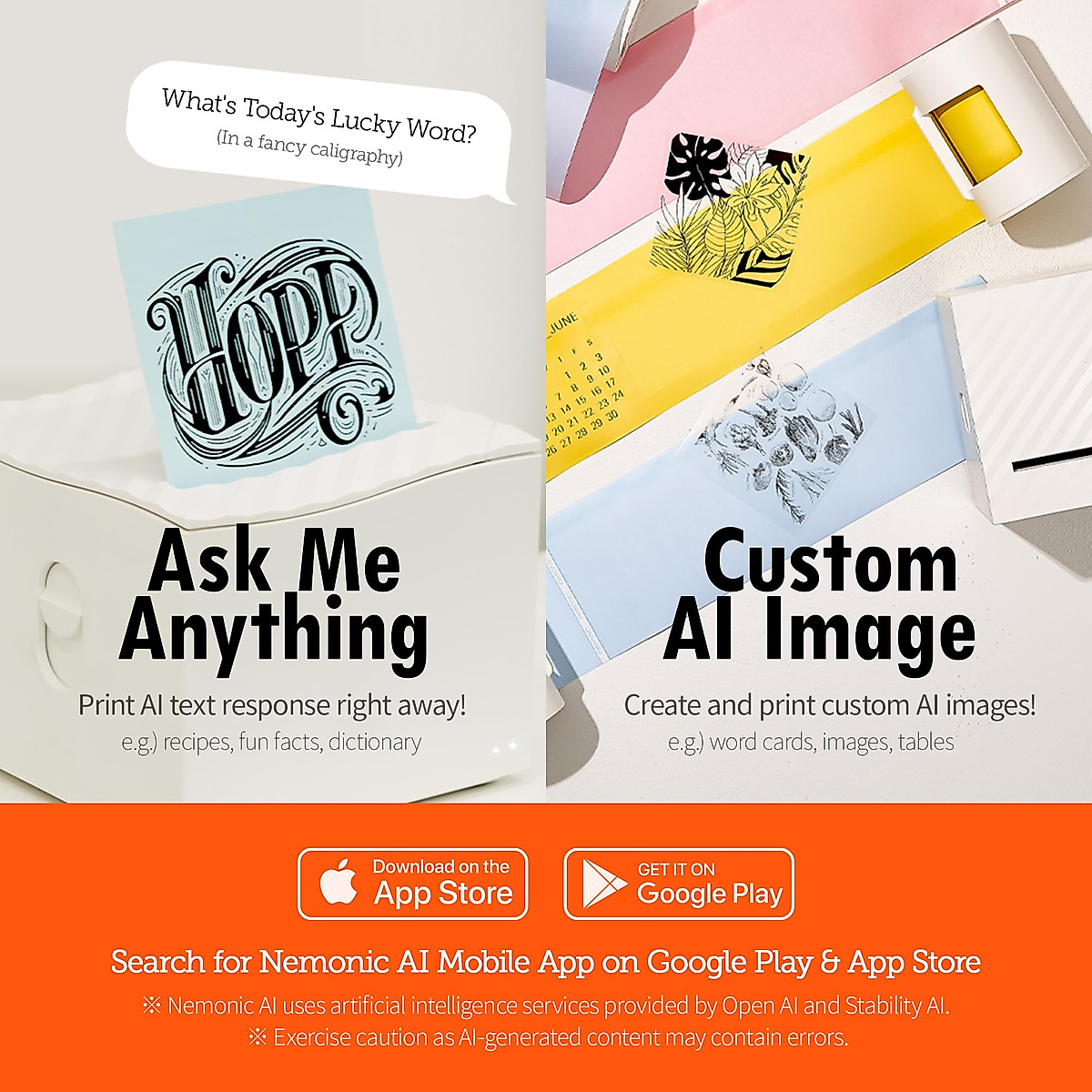 MANGOSLAB nemonic Label - Label Printer & Sticky Notes Printer | Thermal Label Printer | Label Maker | Sticker Printer | Bluetooth Label Printer | iOS & Android & MS Office