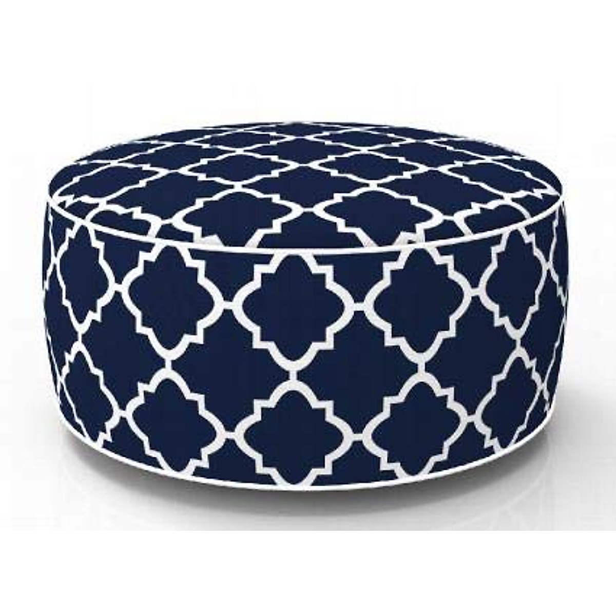 Gaier Inflatable Footstool Round Ottoman 21x9 Inch Used for Indoor or Outdoor Kids/Adults Home Yoga Patio Deck Front Porch Backyard Garden Travel Portable Camping Bearing 285 lb (Blue)