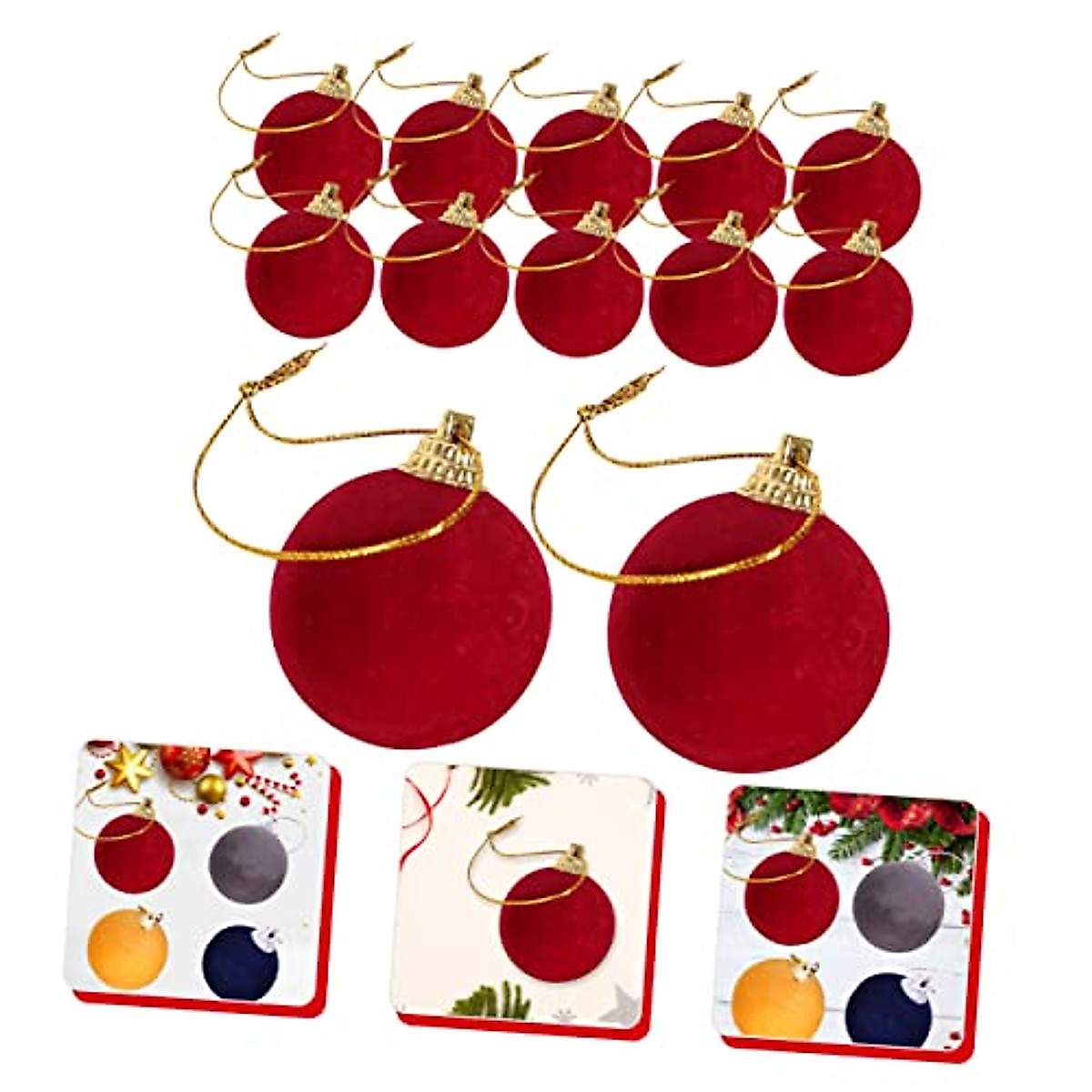 NOLITOY 24 pcs Christmas Balls Christmas Ball Ornaments Christmas Tree Decoration Christmas Decor Felt Christmas Ornament Balls Xmas Tree Hanging Balls Ball Ornaments for Xmas Tree Pendant