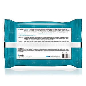 Epielle Argan Oil Cleansing Facial Tissues Makeup Remover Wipes Gentle and Nicely Scented Towelettes - 60 Sheets per pack, 4 pack (new)