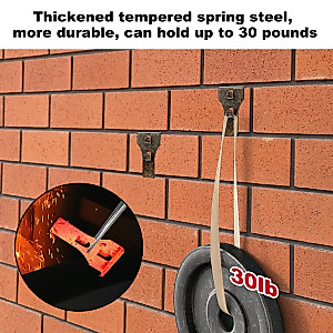 AIEVE Brick Wall Clips for Hanging Outdoors, Brick Hooks Brick Hangers No Drill, Fit 2-1/4 to 2-2/5(10 Pack)
