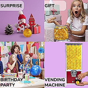 Entervending Bouncy Balls - Gold Glitter Bouncy Balls - Party Favors and Gifts for Kids - Rubber Balls - 25 Pcs Large Bouncy Balls 45mm - Vending Machine Toys - Goodie Bag Fillers