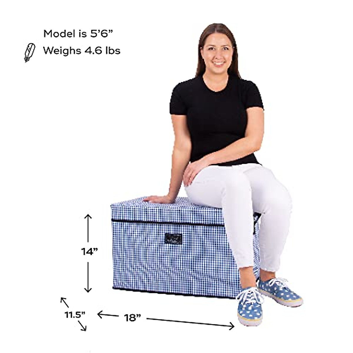 SCOUT Rump Roost MED - Medium Lidded Storage Bin with Handles, Collapsible, Stackable, Doubles as Seat or Table, Holds 80 Lbs