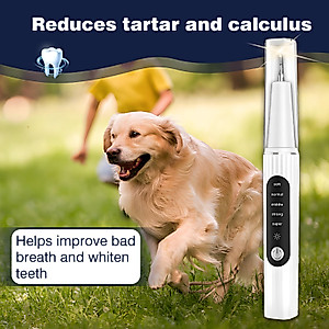 FHZRLP Dog Plaque Remover for Teeth,Dog Tooth Tartar Remover,5 Modes Pet Ultrasonic Tooth Cleaner, Dental Care Teeth Cleaning Kit, Teeth Cleaner for Large and Small Dogs