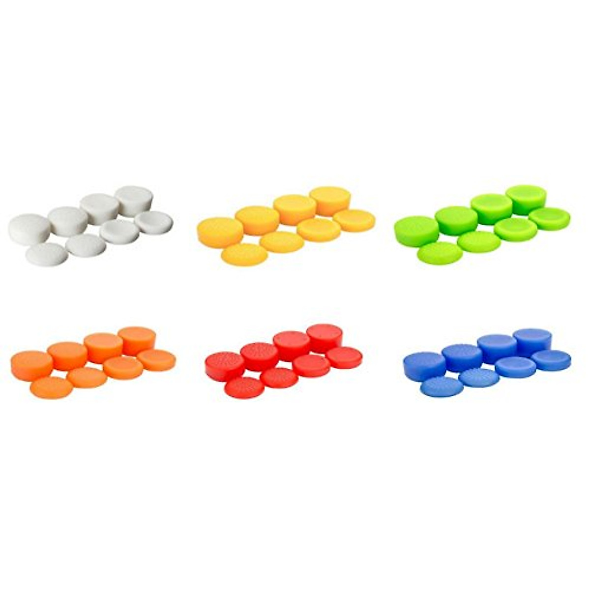 Pack of 8 pcs Analog Controller Gamepad Raised Antislip Thumb Stick Grips Thumbsticks Joystick Cap Cover for PS5, PS4, PS3, Switch Pro, Xbox one, Xbox 360, Wii U, PS2 Controller (Orange)