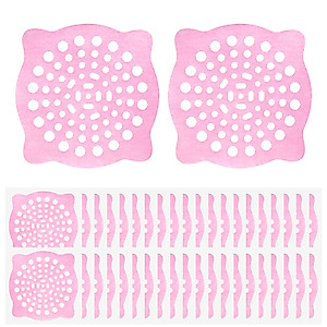 40PCS Disposable Shower Drain Hair Catcher,Large floor drain sticker,Shower Drain Mesh Sticker,Suitable for wash basin, kitchen sink, bathroom floor drain, bathtub(5.9" X 5.9")