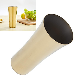 Premium Grade 304 Stainless Steel Water Tumblers,Beer Glasses,Stainless Steel Decorative Water Cup Beer Cold Drink Mug Home Restaurant Decor for Outdoor Bar(gold)