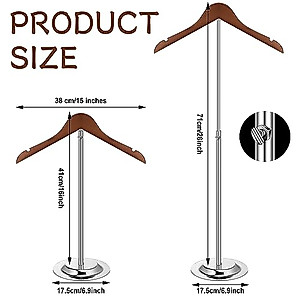 Barydat Adjustable Adult T Shirt Display Flexible Shoulder Stand Portable T Shirt Display Stand for Vendors Metal Clothing Display Rack Garment Hanger for Steaming Clothes Holder, 16 x 28 Inch(1 Pcs)