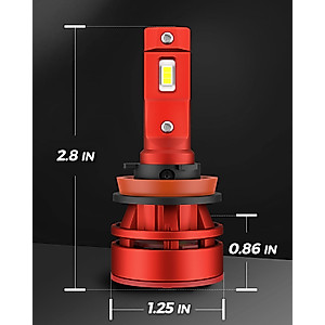Torchbeam 9005/HB3 H11/H8/H9 Light Bulbs Combo, 𝟒𝟒𝟎𝟎𝟎 𝐋𝐌, 𝟖𝟎𝟎% 𝐁𝐫𝐢𝐠𝐡𝐭𝐞𝐫 𝐭𝐡𝐚𝐧 𝐇𝐚𝐥𝐨𝐠𝐞𝐧 9005 H11 Bulbs, Powersports Accessory Lights, Fog Bulbs Pack of 4