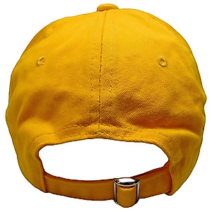 Gadsden Don't Tread On Me Dark Yellow Orange with White Snake Washed Cotton Adjustable Embroidered Baseball Hat Cap