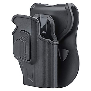 Gun Holster for Springfield Hellcat 9mm Micro-Compact, Springfield Hellcat with Optic, OWB Paddle Holster, Tactical Belt Holsters, 360° Adjustable Holster, Quick Release - Right Handed