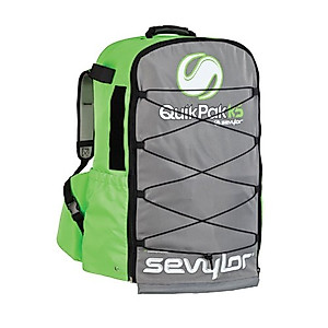 Sevylor QuickPak K5 24 Gauge PVC Polyester 1 Person Inflatable Kayak w/Hand Pump, Paddle, Double Lock Valves and Easy To Carry Backpack System, Gray