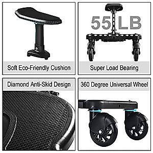 Universal Stroller Board with Removable Seat- 2-in-1 Sit and Stand Baby Stroller Rider Board Stable Stroller Glider Board Stroller Ride Board Fit for Most Brands' Stroller