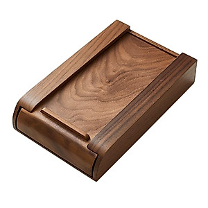 1PCS Under Desk Drawer,Self-Adhesive Storage Box Drawer Invisible Drawer Storage Box Pull Type Finishing Box for Home(L-Walnut)