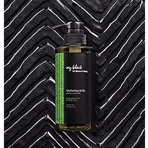 MY BLACK IS BEAUTIFUL Defining Jelly for Curly and Coily Hair with Coconut Oil, Honey and Turmeric, Curl Defining Cream, Curl Gel, 10.1 Fl Oz