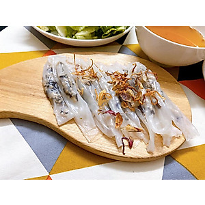 Rice cake rollers rice with big spoon and stick bamboo, banh cuon vietnamese maker (Big spoon and stick bamboo)